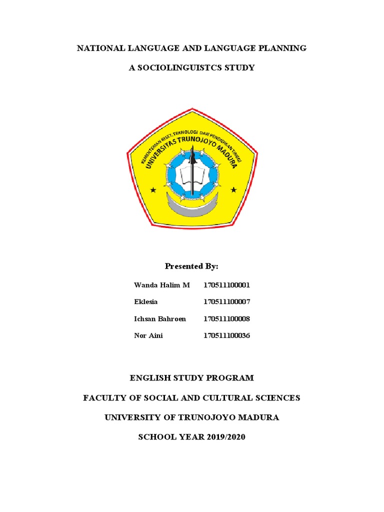 National Language Planning and Sociolinguistics Study | PDF | Dialect ...