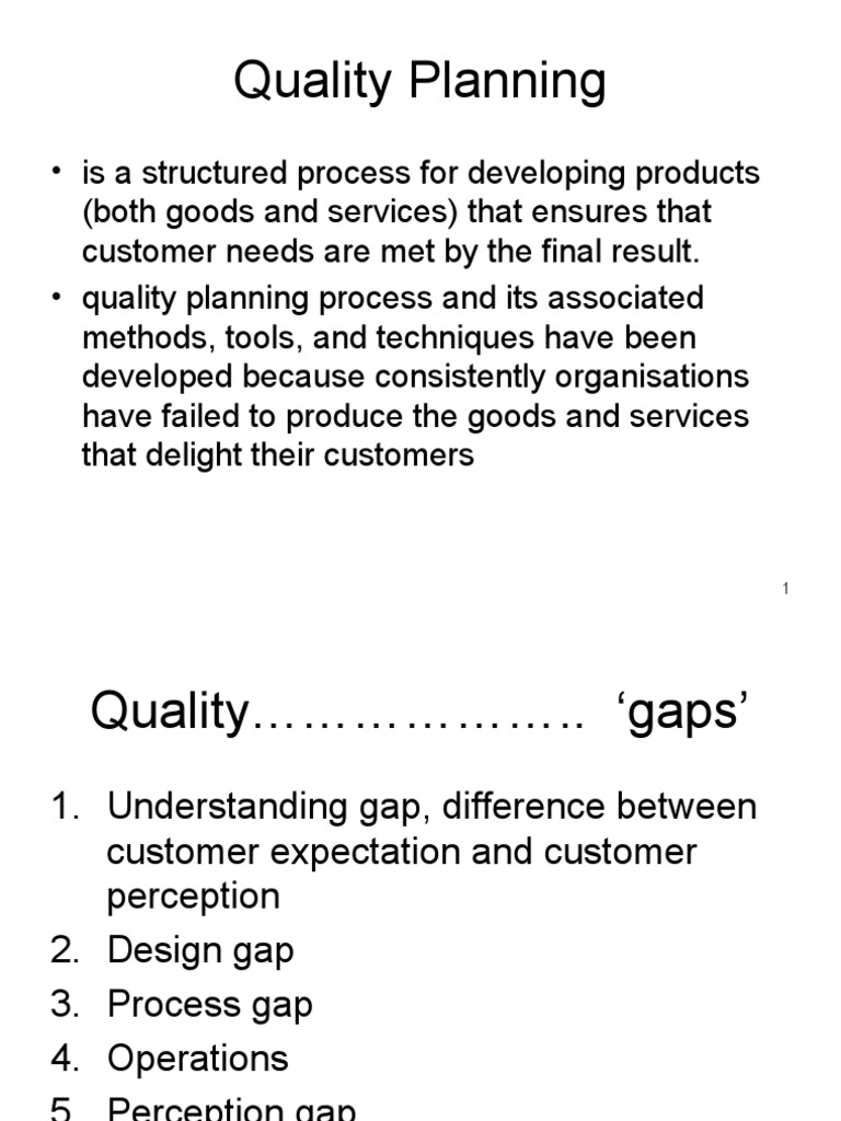 Quality Planning Process | PDF | Goal | Audit
