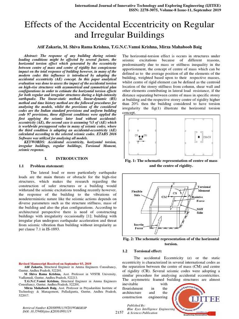Effect of Accidental Eccentricity | PDF | Solid Mechanics | Structural Engineering