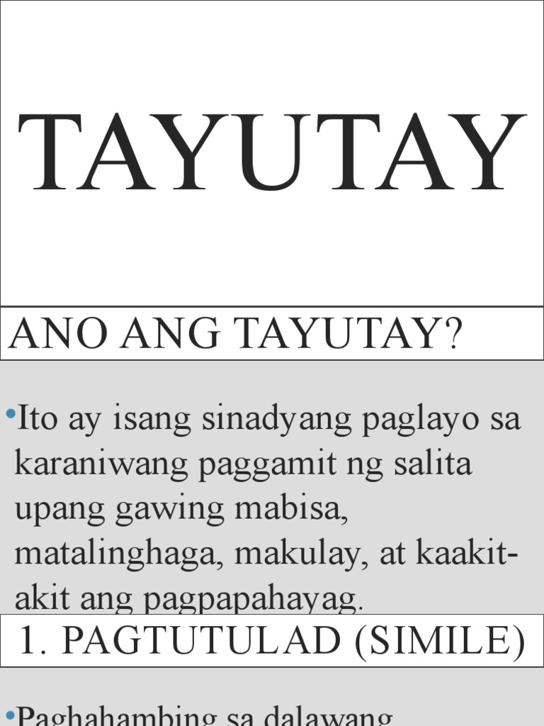 Tayutay | PDF