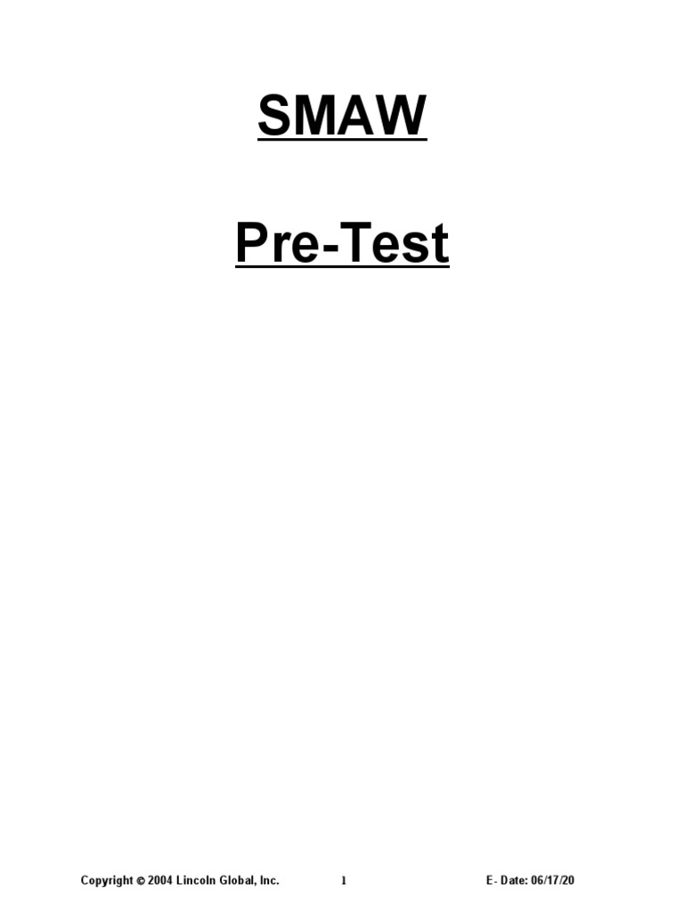 Smaw Pre-Test | PDF