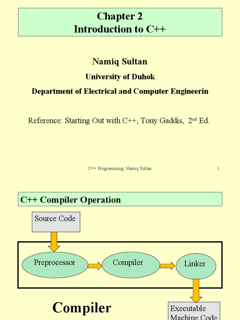 Introduction to C++ Chapter | PDF | String (Computer Science) | Data Type