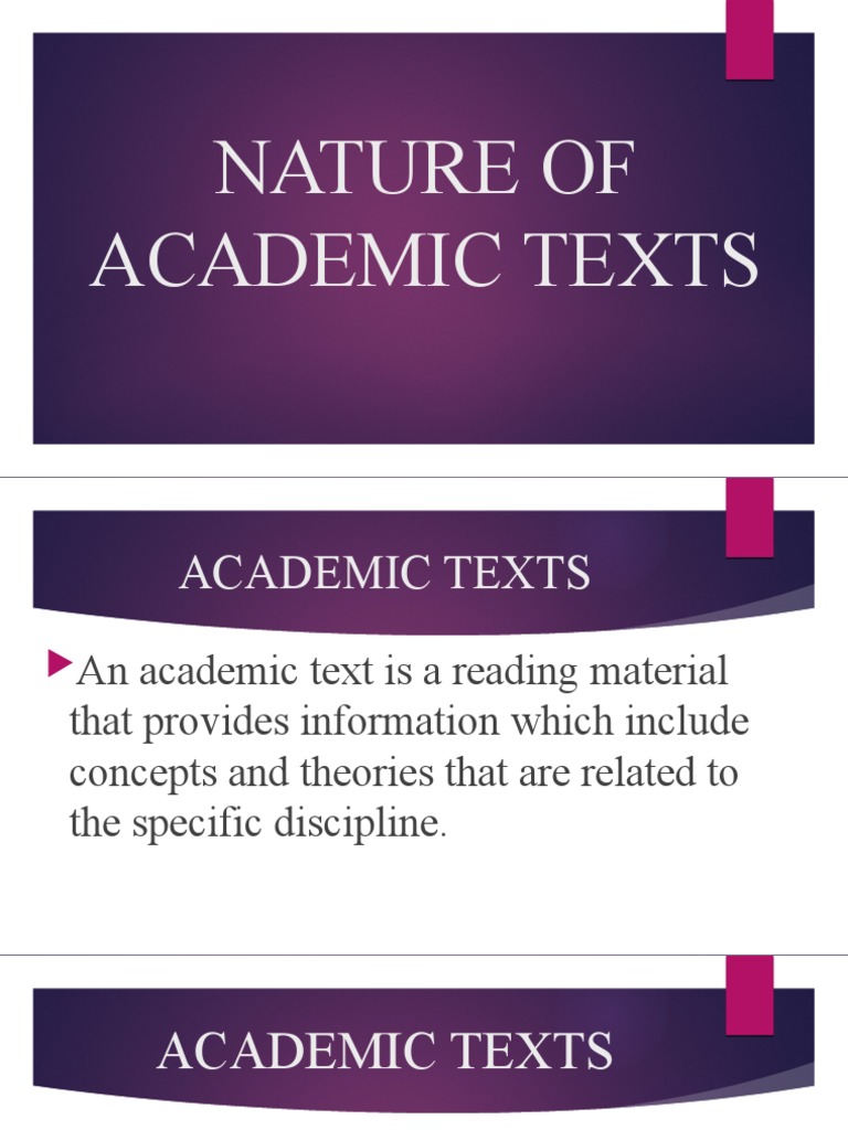 2-Nature of Academic Text | PDF | Essays | Question