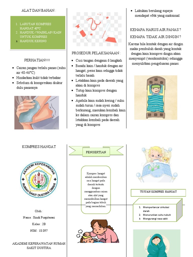 Leaflet Kompres Hangat Sindi Puspitasari 18.097 | PDF