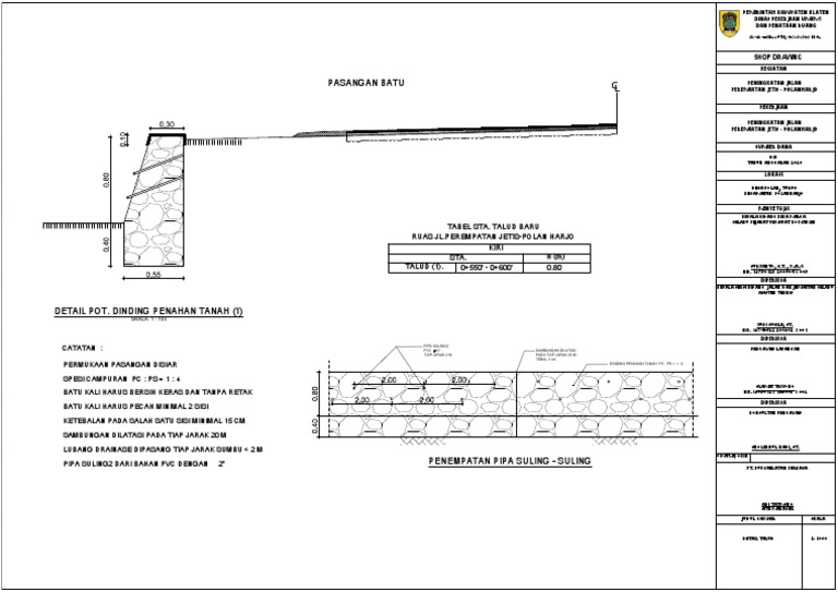 Detail Talud PDF | PDF