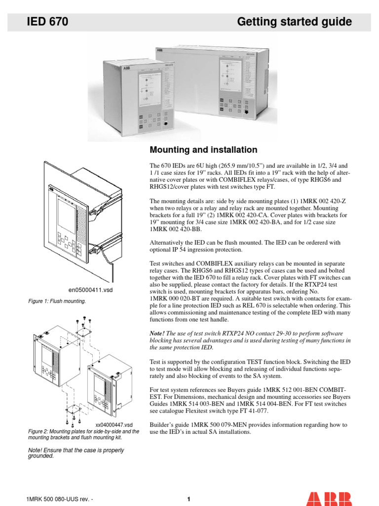 ABB IED 670 Getting Started Guide | PDF | Electrical Connector | Input ...