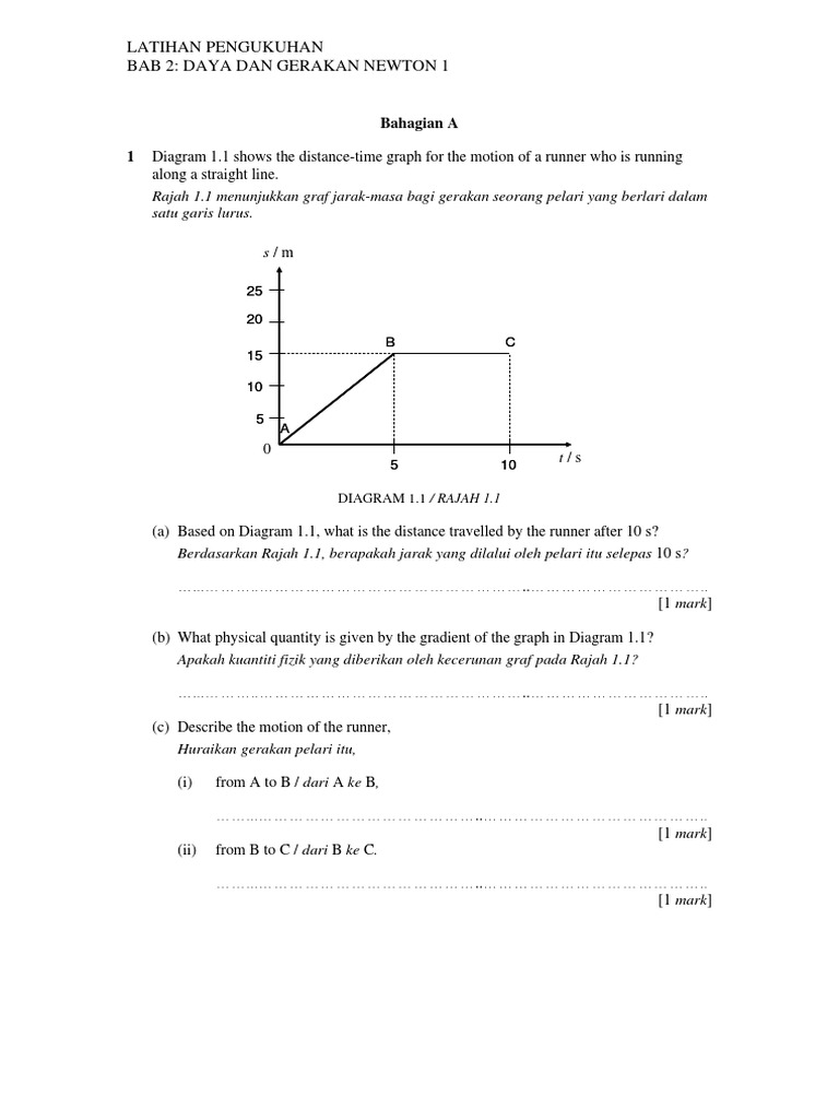 K2 BA S1 (4m) Graf Gerakan Linear | PDF | Sains & Matematika