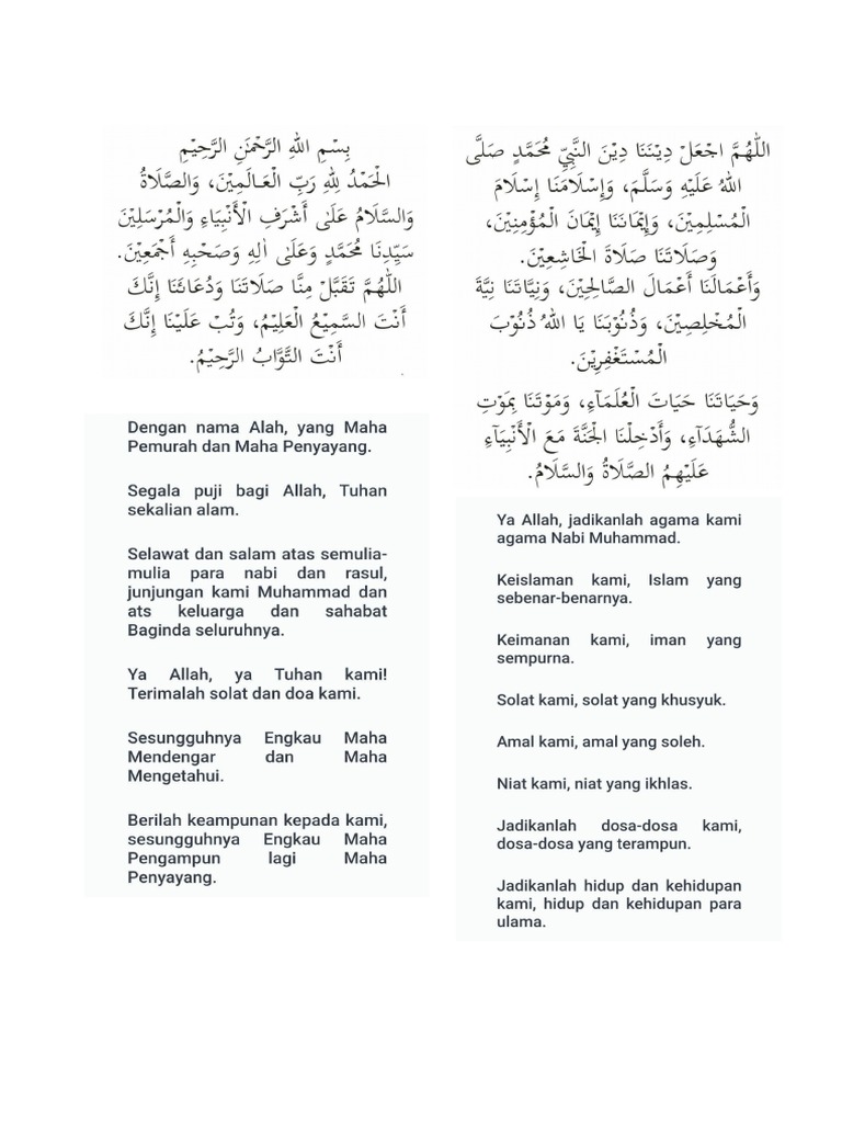 Doa Lepas Solat | PDF