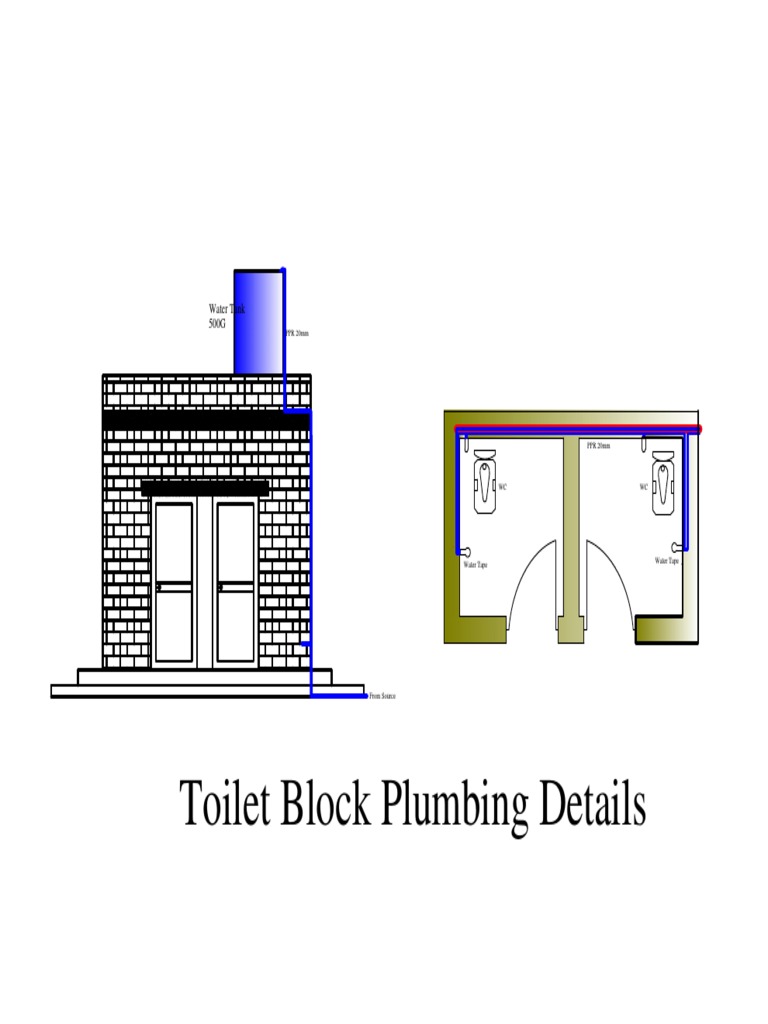 Toilet Block Plumbing | PDF