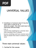 Universal Values & Moral Development | PDF | Value (Ethics) | Dignity