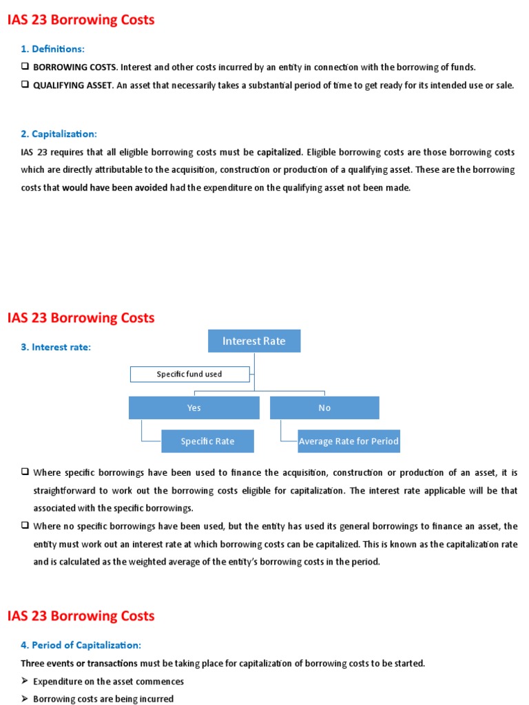 IAS-23 (Borrowing Costs) | PDF | Cost | Loans