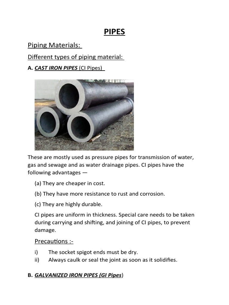 Pipes and Sanitary Fittings | PDF | Plumbing | Pipe (Fluid Conveyance)