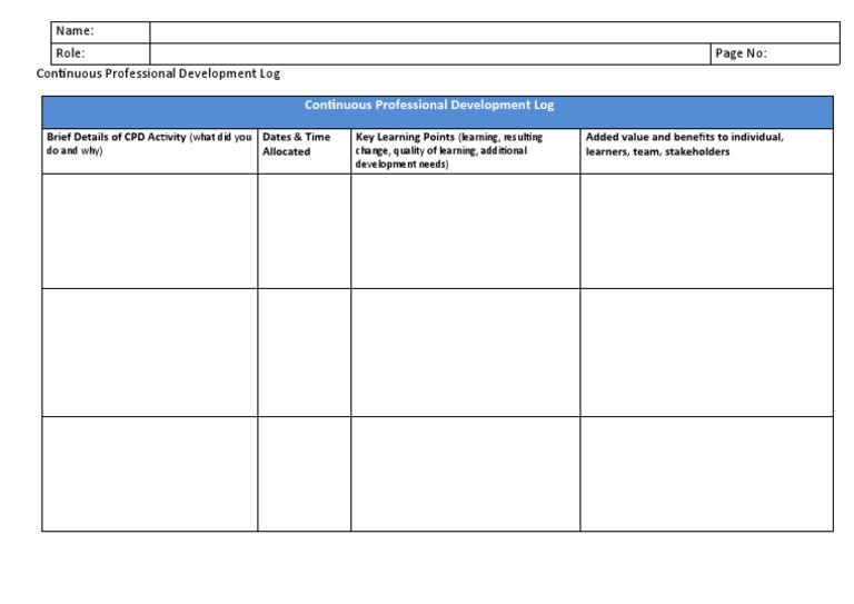 CPD Log New | PDF