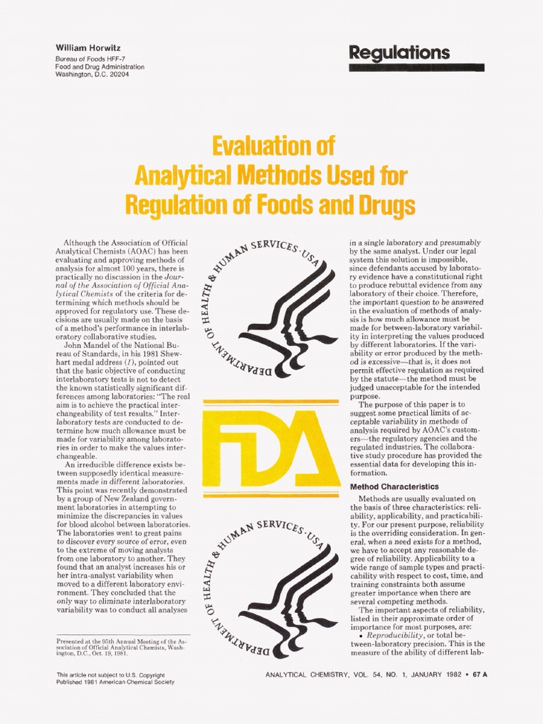 FDA Analytical Methods Evaluation | PDF | Gas Chromatography | Accuracy ...