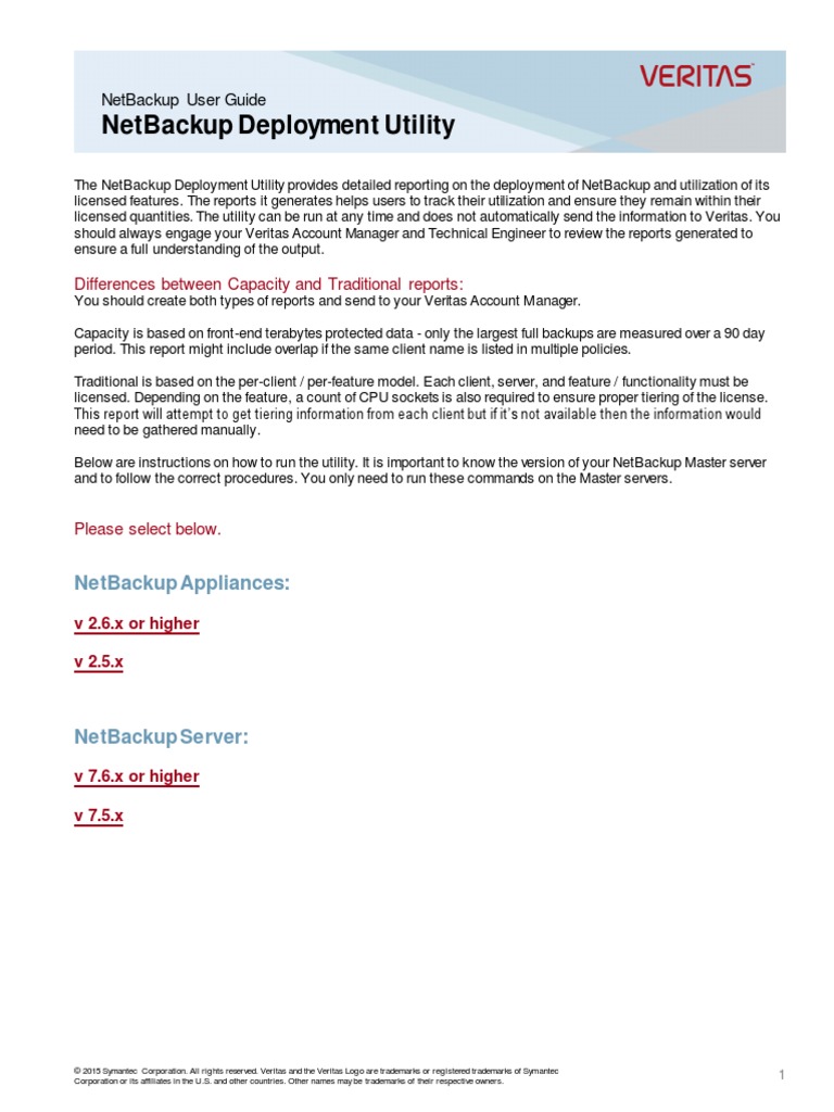 NetBackup Deployment Utility Instructions v3 | PDF | Directory (Computing) | Secure Shell