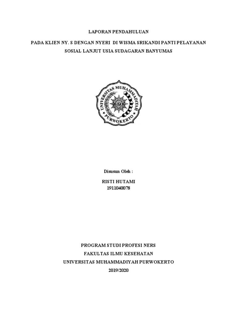 LAPORAN PENDAHULUAN Gerontik Nyeri | PDF