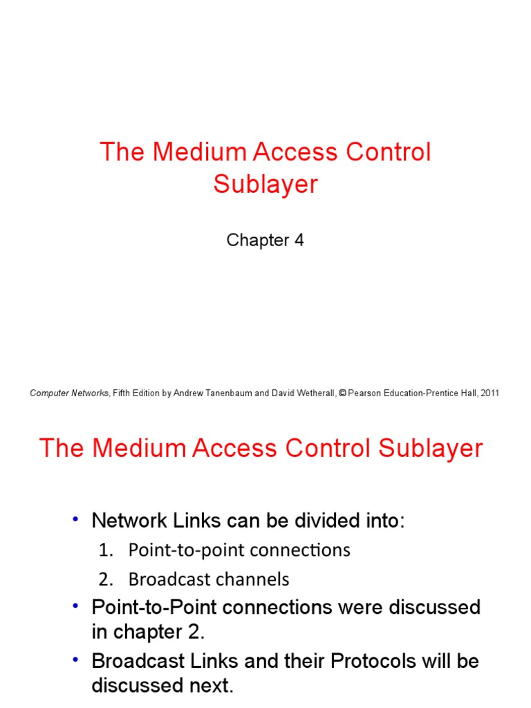 The Medium Access Control Sublayer | PDF | Ethernet | Computer Network