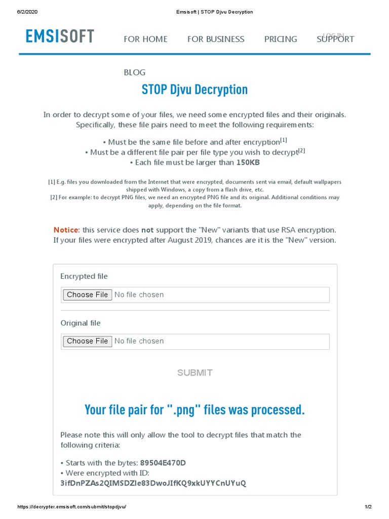 Emsisoft - STOP Djvu Decryption | Download Free PDF | Cryptography ...