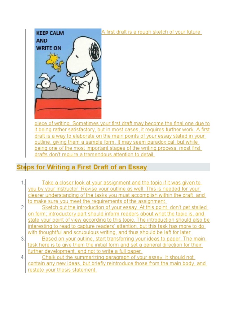 A First Draft of Essay | PDF | Essays | Attention