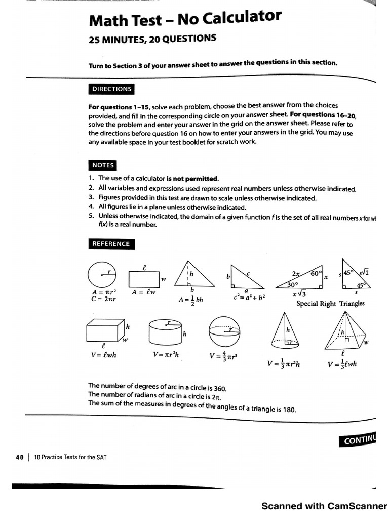 SAT Math Princeton 1 | PDF