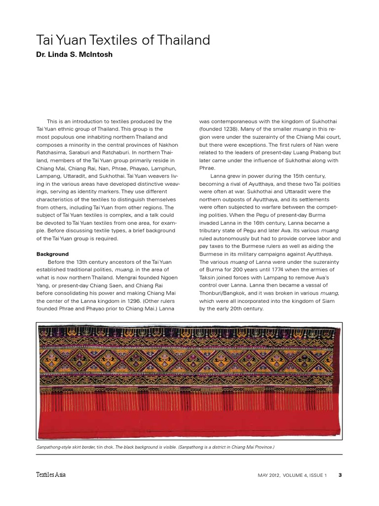 2012 - Aug - Textiles - Asia - Tai Yuan Textiles of Thailand | PDF ...