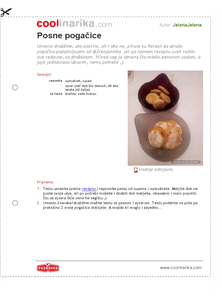 Posne Pogacice | PDF