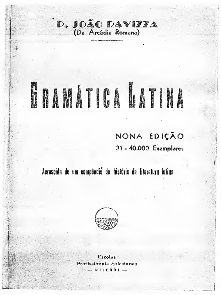 Gramática Latina PDF | PDF | Latim | Vogal