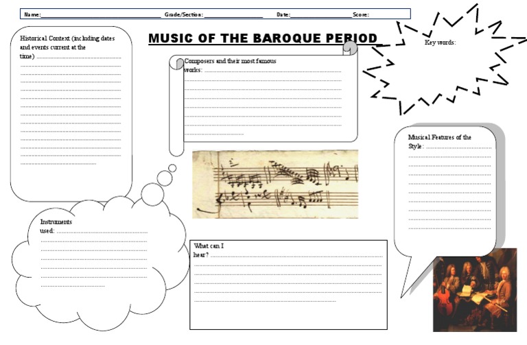 The Baroque Period - Worksheet | PDF | Performing Arts | Sound