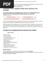 Business Plan Template | PDF | Supermarket | Retail