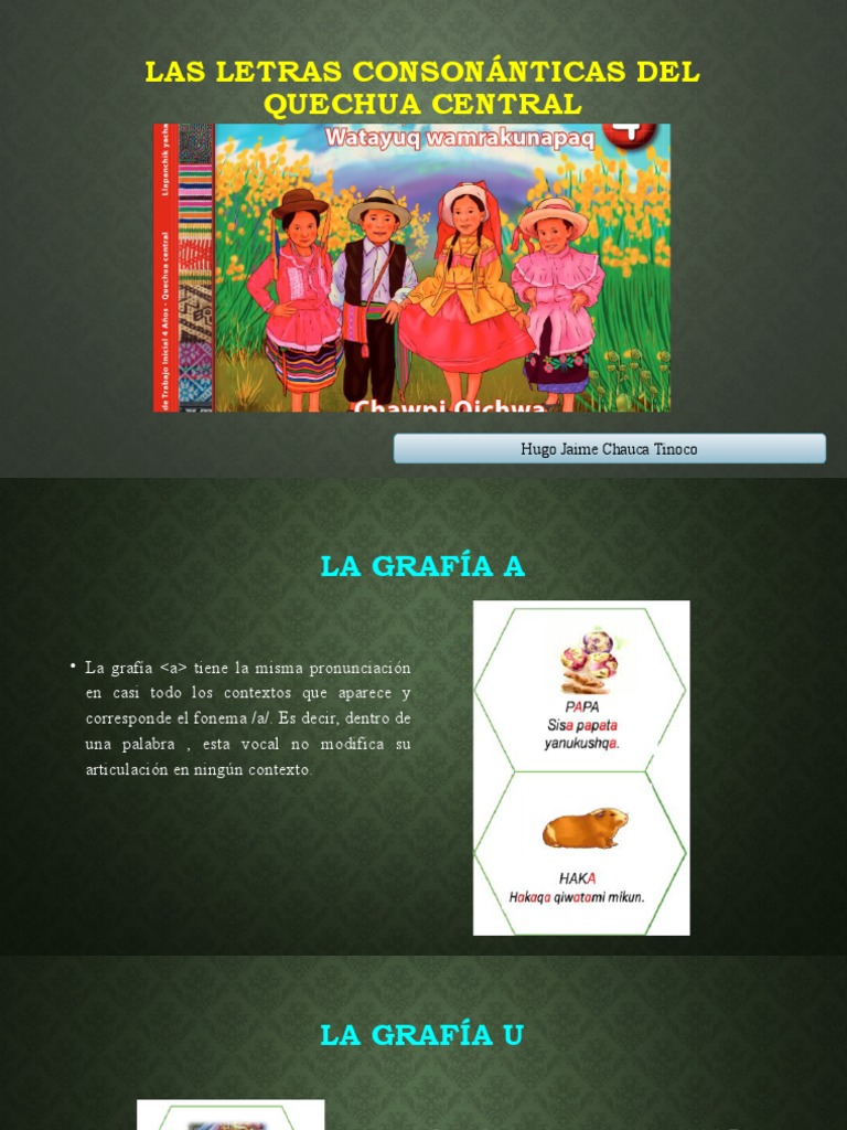 Letras Consonánticas Del Quechua Central | PDF | Vocal | Los símbolos