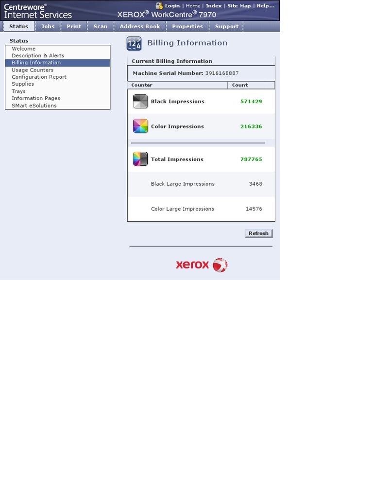 Xerox Workcentre - Status - Y1 | PDF