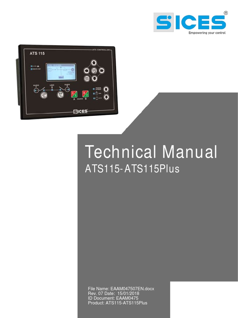 Technical Manual: ATS115-ATS115Plus | PDF | Switch | Computer Engineering
