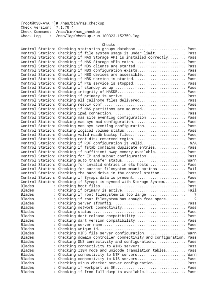 System Health Check Report Identifies Configuration Issues Requiring ...