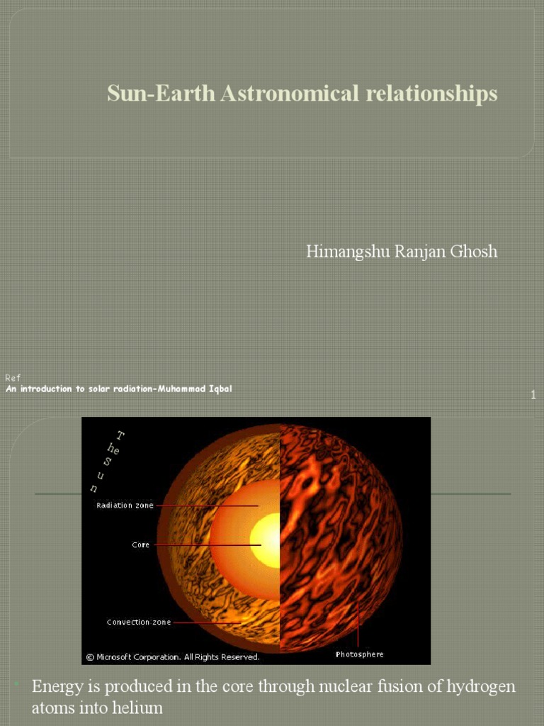 Sun Earth Astronomical Relationships | PDF | Sun | Scientific Observation