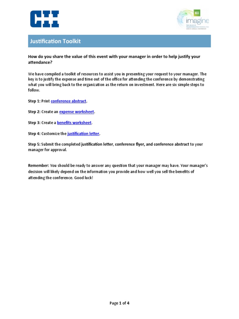 Justification Toolkit | PDF | Worksheet | Airport