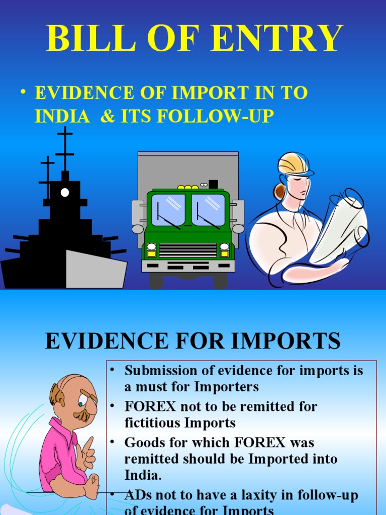 Bill of Entry: - Evidence of Import in To | PDF | Business | Government