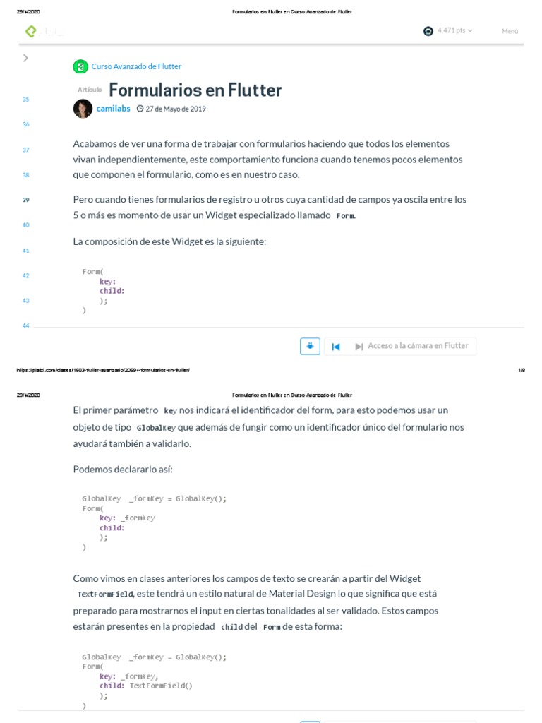 Formularios en Flutter en Curso Avanzado de Flutter | PDF | Informática ...