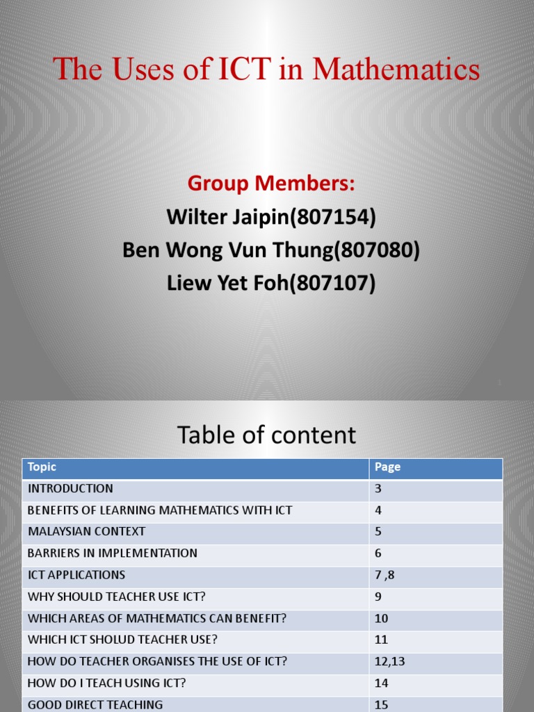 The Uses of ICT in Present) | PDF | Educational Technology ...