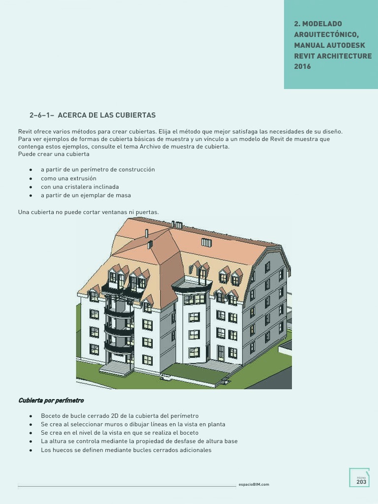 Cubiertas Completo Manual Revit 2018 PDF | PDF | Autodesk Revit | Techo
