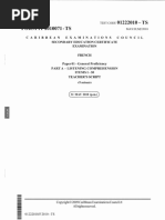 CSEC French P2 2021 MJ | PDF