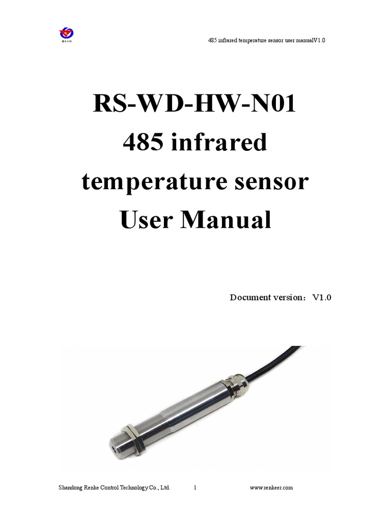 RS-WD-HW-N01 485 Infrared Temperature Sensor User Manual: Document ...