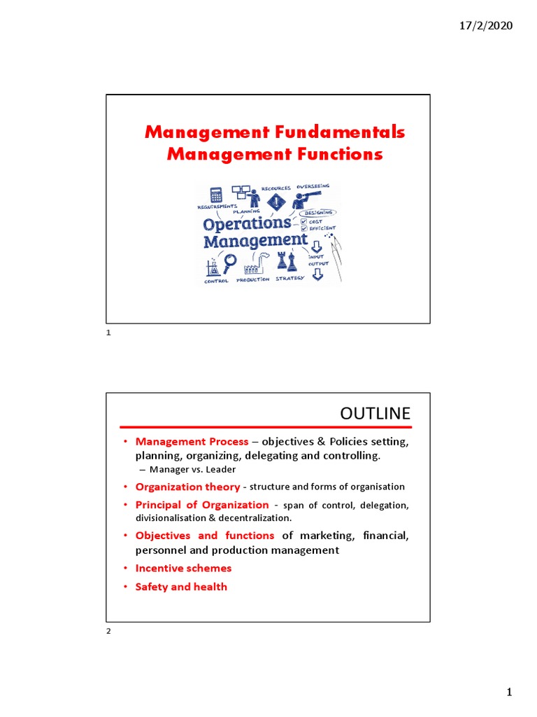 Operation Management | Download Free PDF | Leadership | Occupational ...
