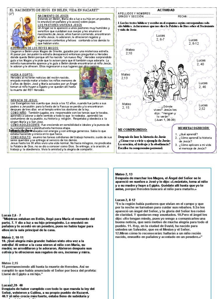 Actividades sobre la vida de Jesús para niños | PDF | Reyes Magos ...