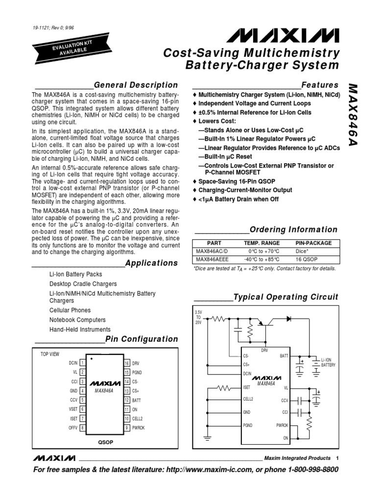 MAX846A | PDF | Capacitor | Electrical Impedance