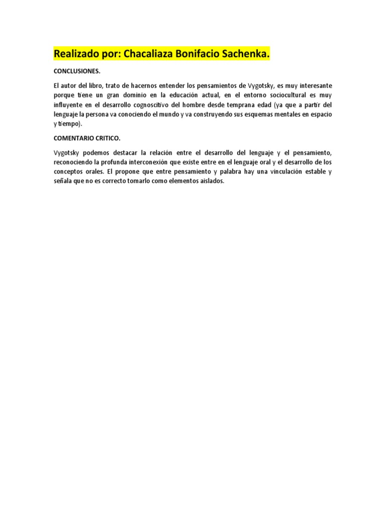 Sachenka Chacaliaza Bonifacio | PDF