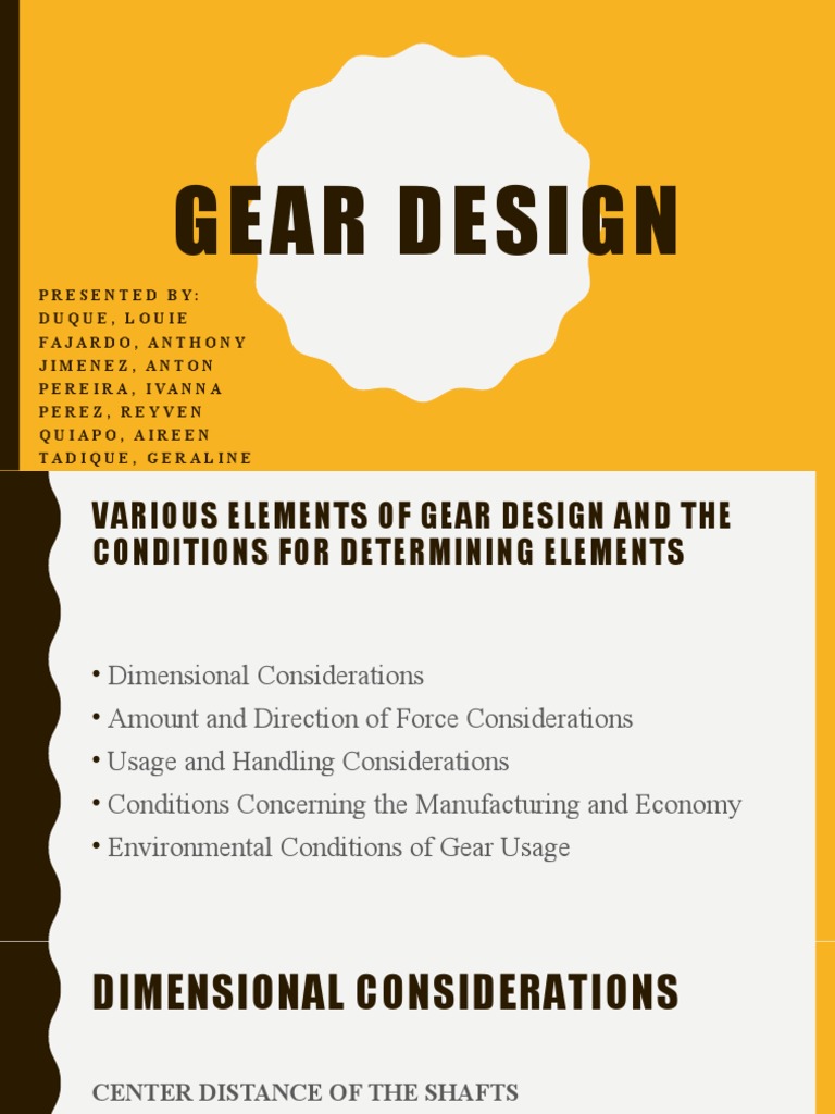 Gear Design | PDF | Gear | Tools