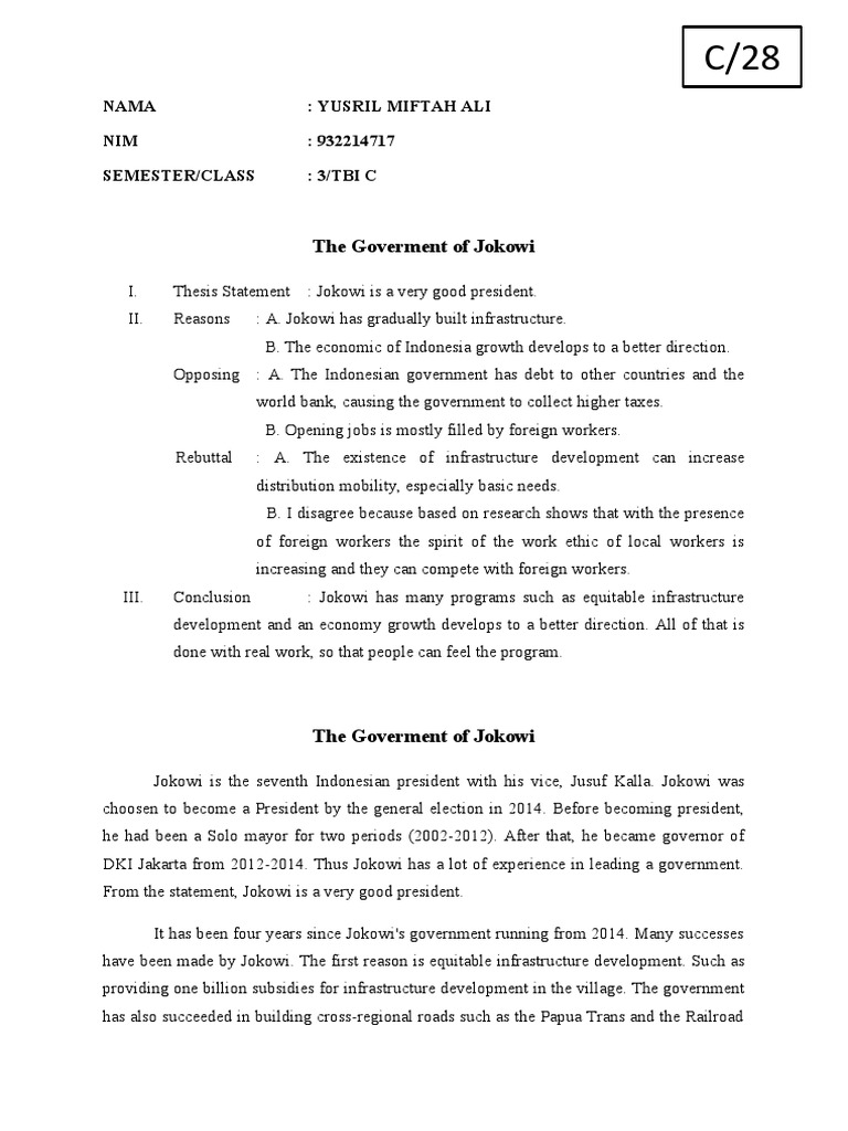 The Argumentative Essay | PDF | Indonesia | Economic Growth
