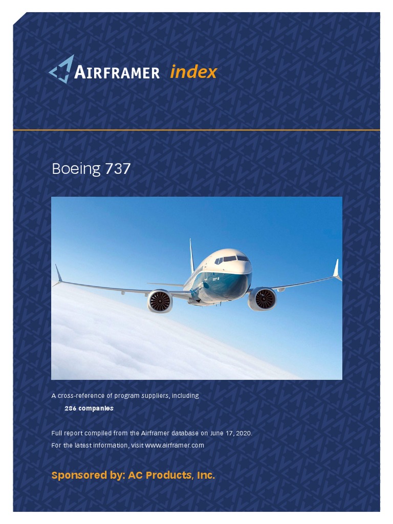 737 Suppliers - Airframer Fullbook PDF | PDF | Cockpit | Aerospace