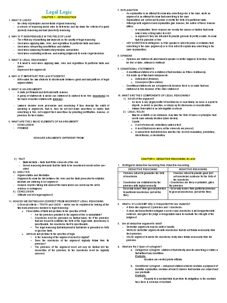 LOGIC | PDF | Argument | Inductive Reasoning