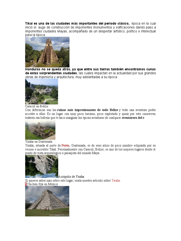 Ciudades Maya | PDF | Civilización maya